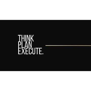 "Think Plan Execute" Sticker for Sale by Sentics | Redbubble