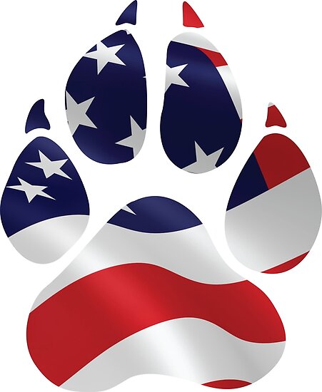 American Flag Paw Print
