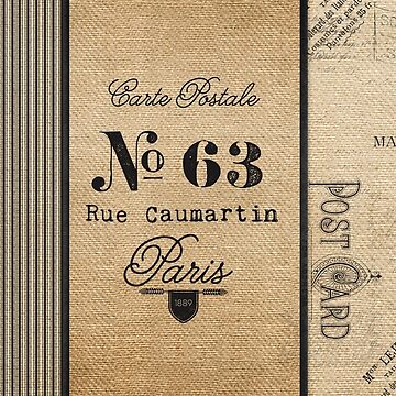 "Vintage Burlap Ticker Look Paris france" Throw Pillow for Sale by ...