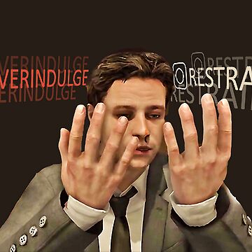 "overindulge restrain" Sticker for Sale by olympain | Redbubble