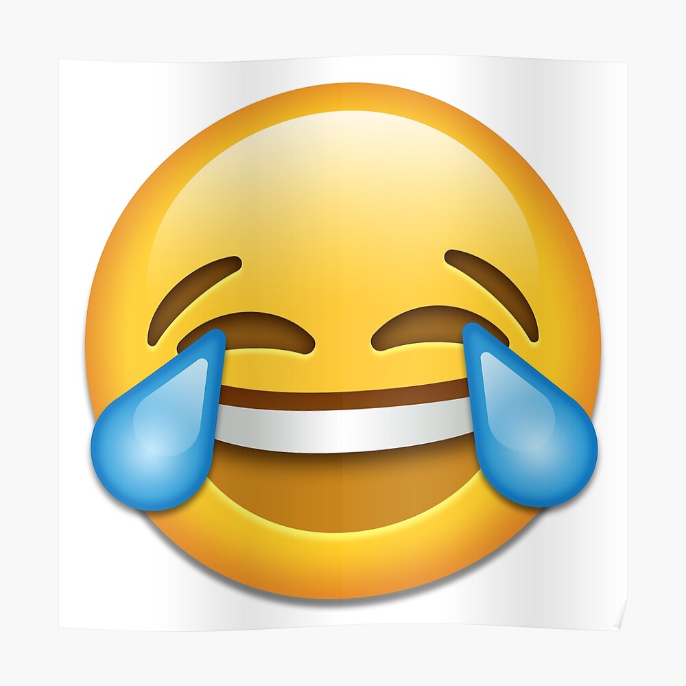 Póster «Llorando Lágrimas de risa Emoji» de gatecomet | Redbubble