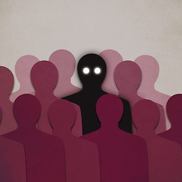 "Ghost In People Crowd Spooky Horror Art" Poster for Sale by Boriana ...