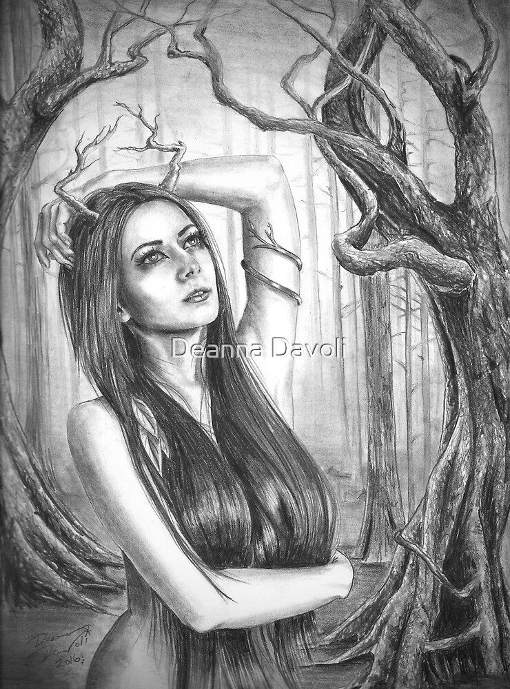 "Ancient Tree Woman Fantasy Art Goddess Art Forest" by Deanna Davoli ...