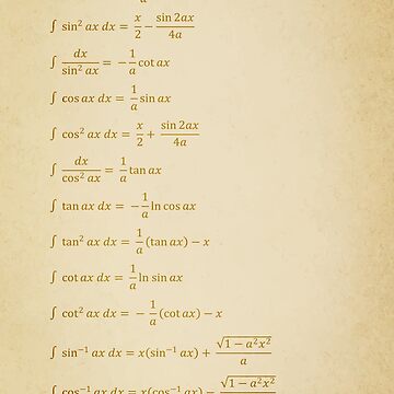 "Indefinite Integral" Sticker for Sale by ScienceCorner | Redbubble