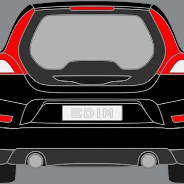 "Volvo C30 T5 2007-2013 rearview black color" Sticker for Sale by ...