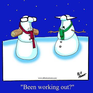 "Funny Spectickles Buff Snowman Cartoon Humor" Poster for Sale by ...