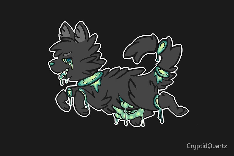 "Candy Gore Wolf - Blue with Black Fur" by CryptidQuartz | Redbubble