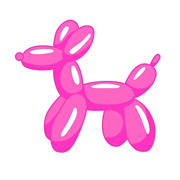 "Preppy Balloon Dog" Sticker for Sale by pinkcoast | Redbubble