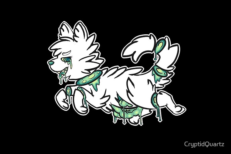 "Candy Gore Wolf- Blue with White Fur" by CryptidQuartz | Redbubble