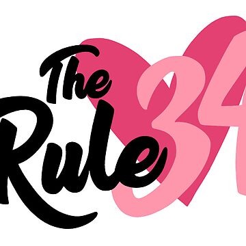 "The Rule 34" Sticker for Sale by BiancaBurzotta | Redbubble