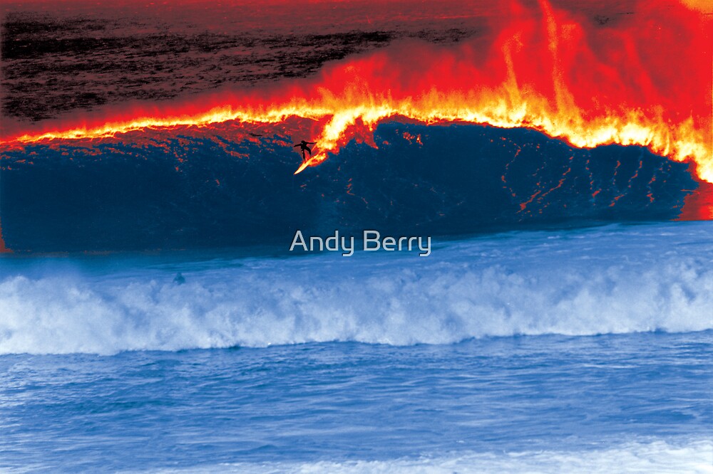 "Ray on Fire. Bells Beach, Victoria, Australia" by Andy Berry | Redbubble