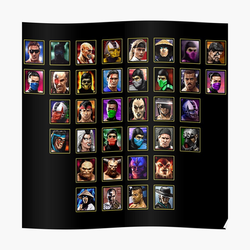 Póster «Trilogía Mortal Kombat - Selección de personajes» de MammothTank | Redbubble