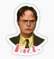 Dwight Fact Stickers | Redbubble