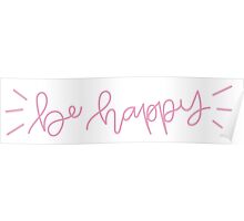 "be happy pink" Stickers by cgidesign | Redbubble