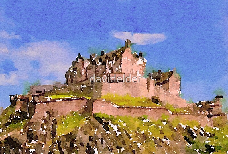 "Edinburgh Castle Scotland" by David Alexander Elder | Redbubble