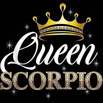 "Womens Scorpio Queen Shirts For Women Zodiac Diamond Crown" Sticker ...
