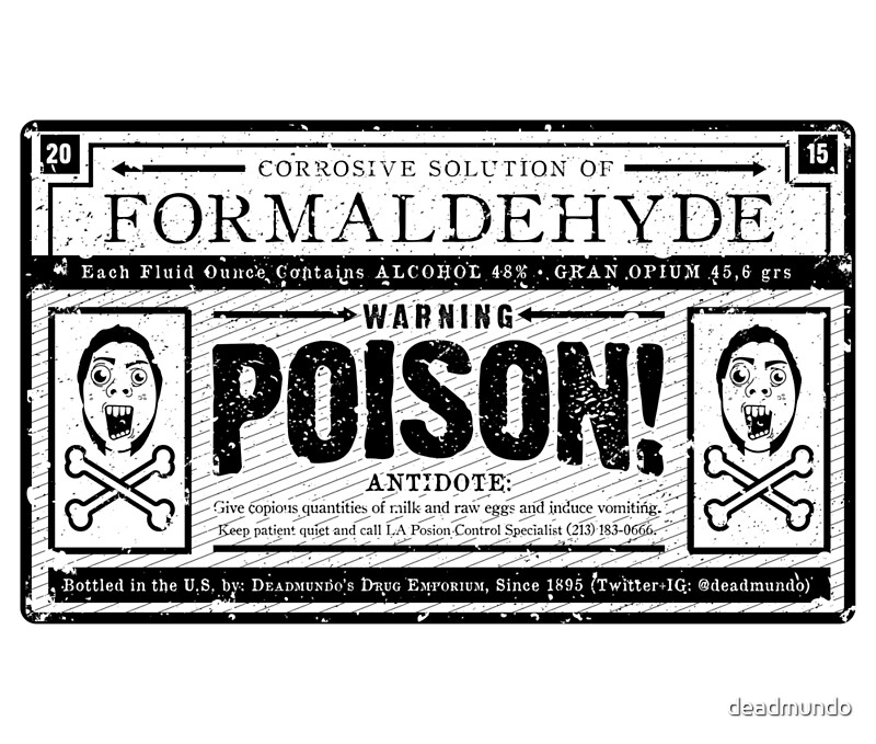 "Old Formaldehyde Label" by deadmundo | Redbubble