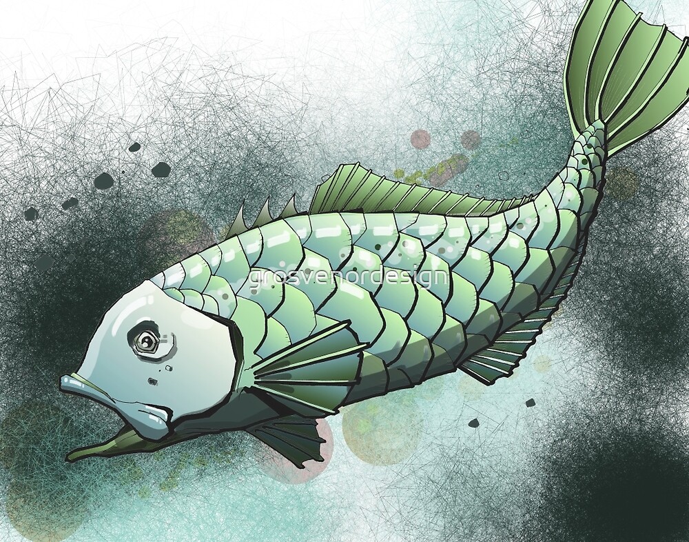 "Silver Warehou Illustration" by grosvenordesign | Redbubble