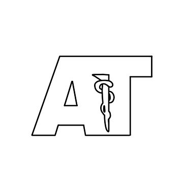 "White Athletic Training Logo " Sticker for Sale by rosiepiscitello ...