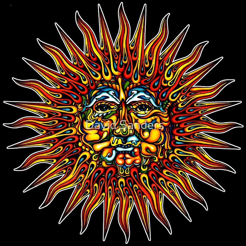 "Psychedelic Sun" Posters by David Sanders | Redbubble