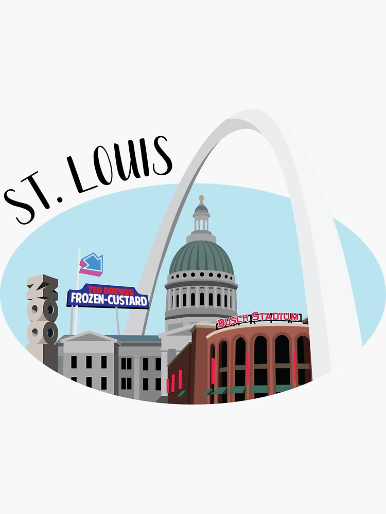 "St. Louis Skyline Illustration" Sticker by erguller | Redbubble