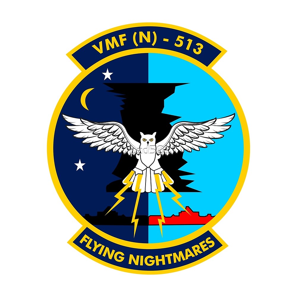 "VMF (N) - 513 Flying Nightmares USMC Attack Squadron - Clean Style" by ...