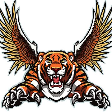 "Flying Tiger" Sticker for Sale by whskyrcksktchn | Redbubble