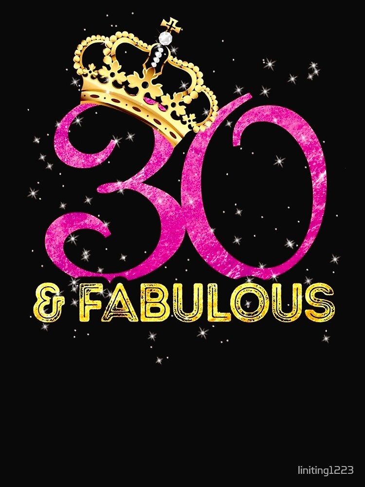 "Birthday 30 and fabulous" Canvas Print by liniting1223 | Redbubble