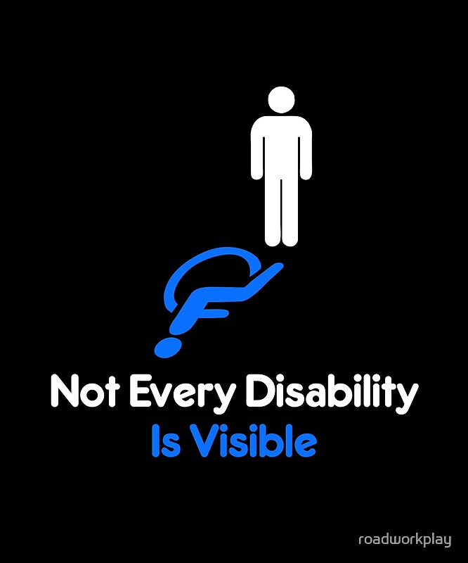 "Not Every Disability is Visible Invisible Disability Stick Figure With ...