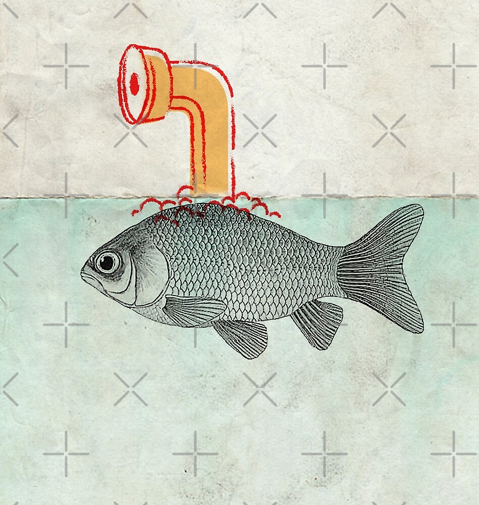 "Periscope Goldfish" by Vin Zzep | Redbubble