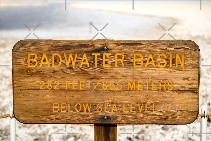 "Badwater Basin Sign" by Elizabeth Iris | Redbubble