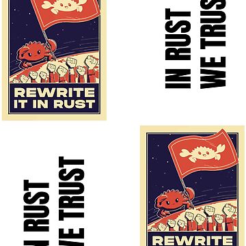 "Rewrite It In Rust - Rust Programming" Sticker for Sale by ...