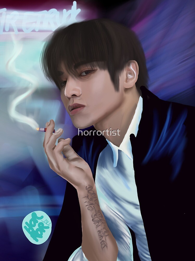 "Taeyong NCT Smoking Digital Art" by horrortist | Redbubble