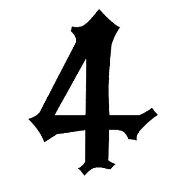 "Number 4" Sticker by K O M O R E B I | Redbubble