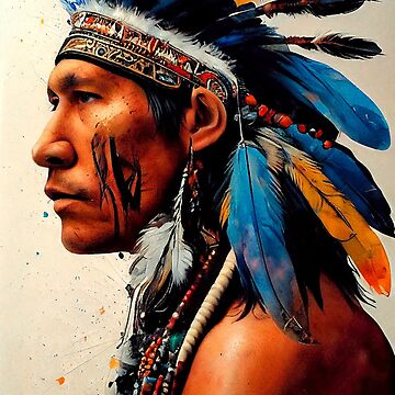 "Indian Brave 1" Art Print for Sale by Yontartov | Redbubble