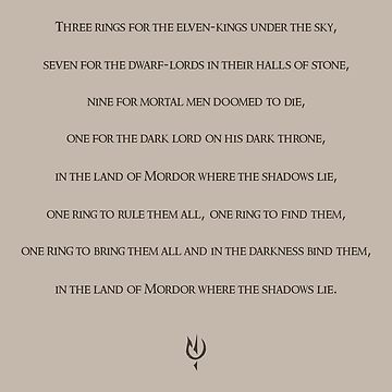 "The ring poem " Poster for Sale by Riccard-pace | Redbubble