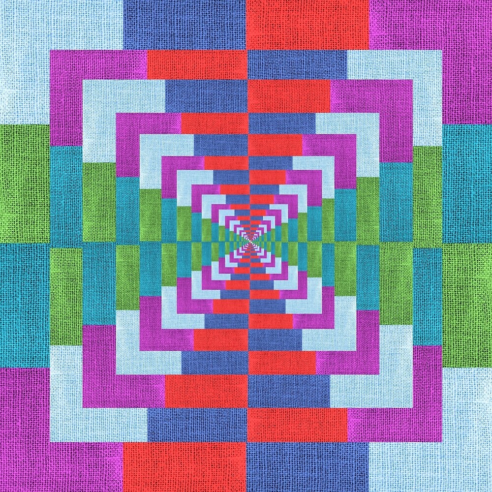 "patchwork 3D effect pattern." by hcarts | Redbubble