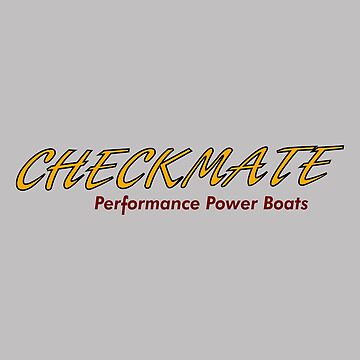 "Checkmate Performance Power Boats" Sticker for Sale by ChristinasMess ...