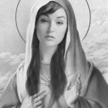 "Virgin Mary Sasha Grey Black and White" Classic T-Shirt by ...
