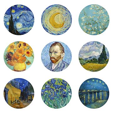 "Vincent van Gogh Sticker Pack" Sticker for Sale by maniacfitness ...