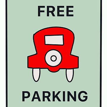 "Free Parking" Sticker for Sale by nickclarkeart | Redbubble