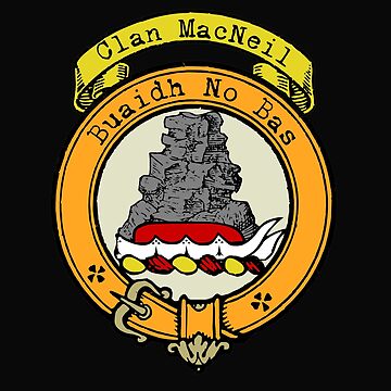 "MacNeil Clan Surname crest" Sticker for Sale by BagTown Clans | Redbubble