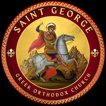 "Saint George Greek Orthodox Church Icon Style" Sticker for Sale by ...