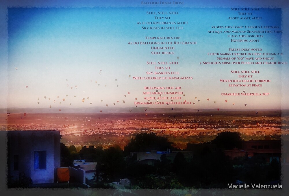 "Balloon Fiesta Albuquerque & Poem 2017" by Marielle Valenzuela | Redbubble