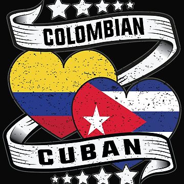 "Colombian and Cuban Flag, Half Colombian and half Cuban" Sticker for ...