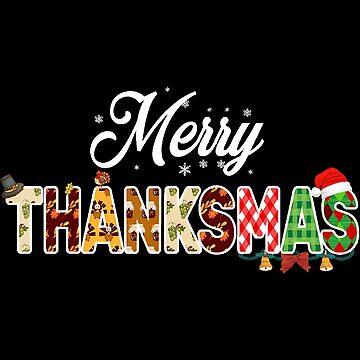 "Funny Thanksmas 2022 Merry Thanksmas Thanksgiving Christmas" Art Board ...
