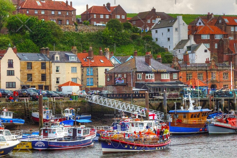 "Busy Whitby Harbour" by Tom Gomez | Redbubble