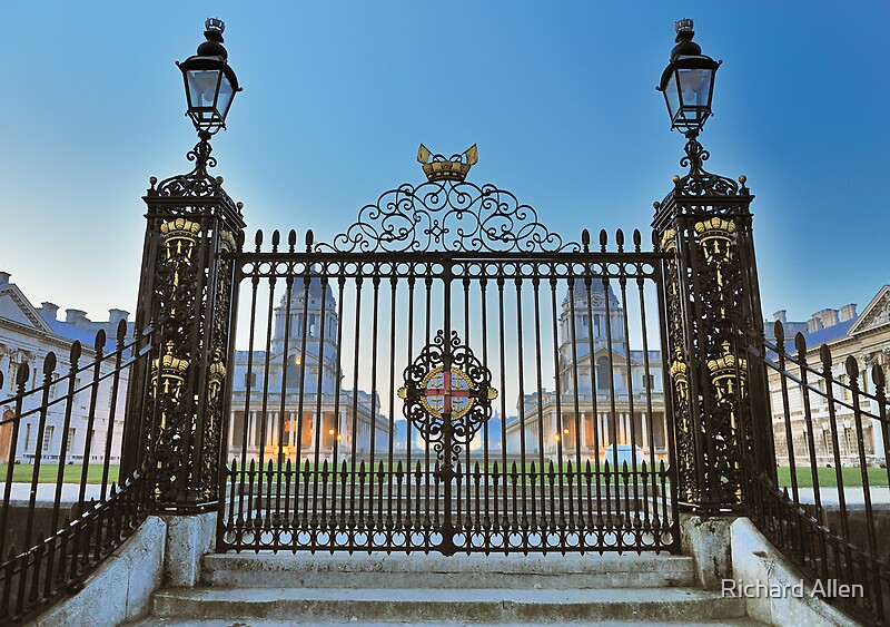 "Royal Naval College Gates" by Richard Allen | Redbubble