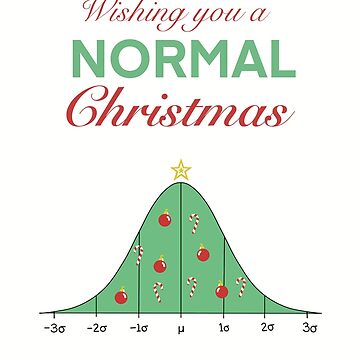 "Normal Distribution Christmas Tree" Greeting Card for Sale by ...