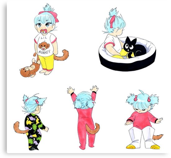 "Baby Saiyan Girl" Canvas Print by Duvete | Redbubble